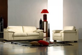 Versace Italian Leather Classic Sofa Set