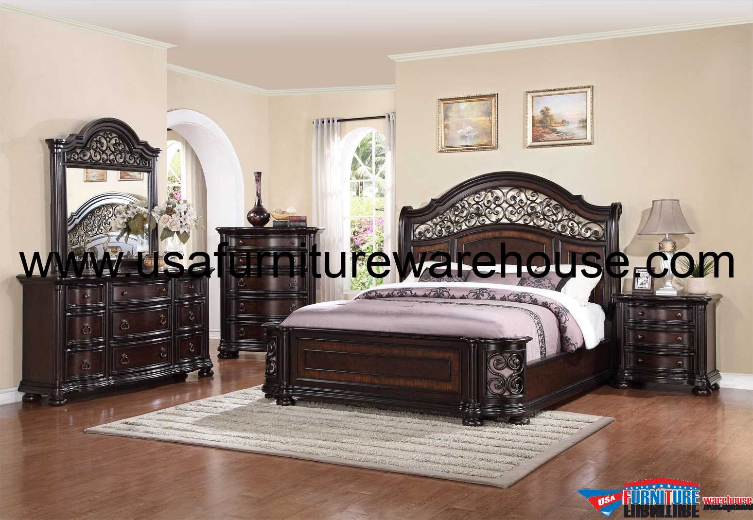 4 Piece Allison Bedroom Set - USA Furniture Warehouse