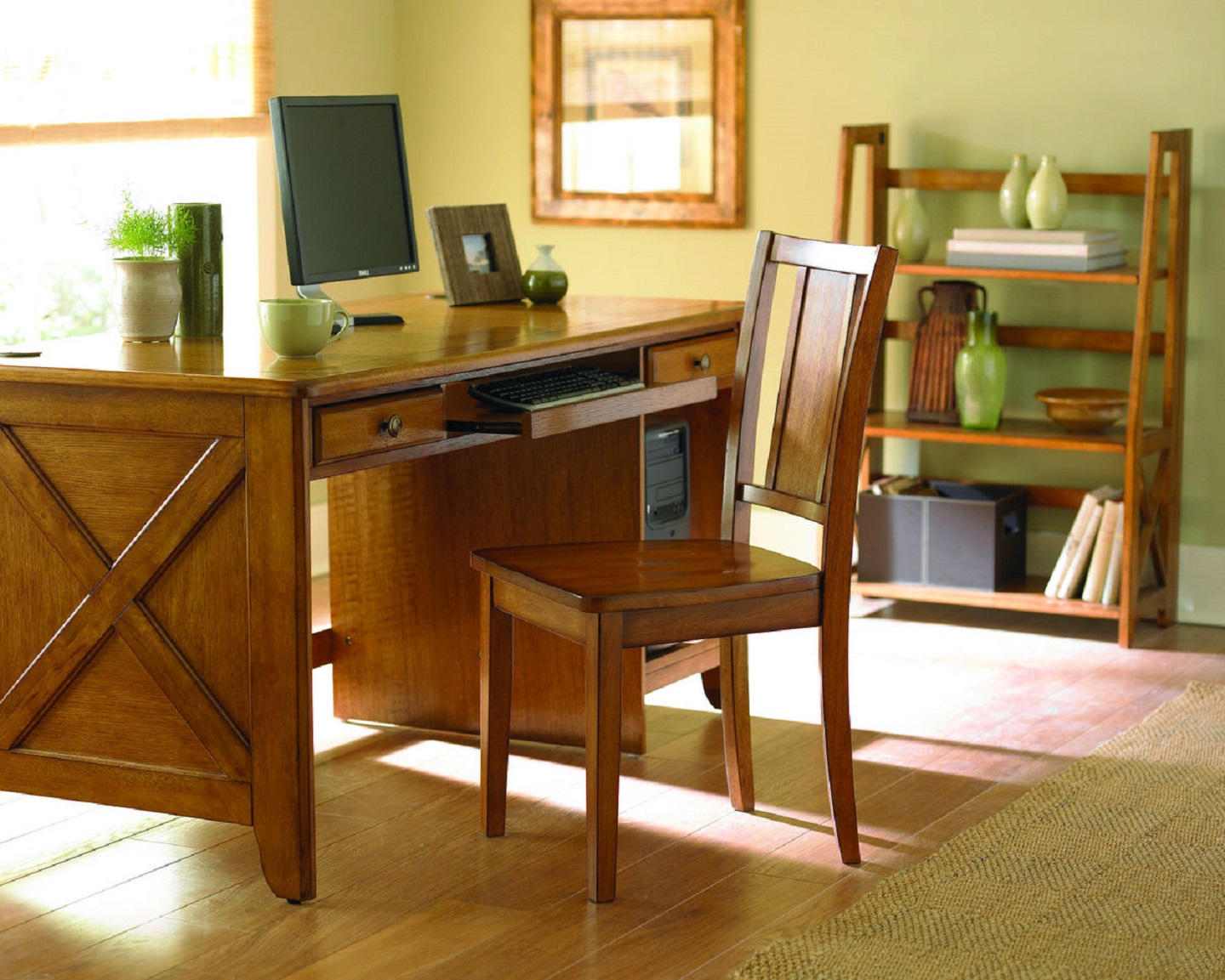 Homelegance Country Style Oak Writing Desk - USA Furniture Warehouse