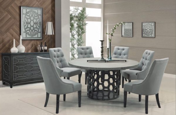 Armen Living Centennial Round Dining Table - USA Furniture Warehouse