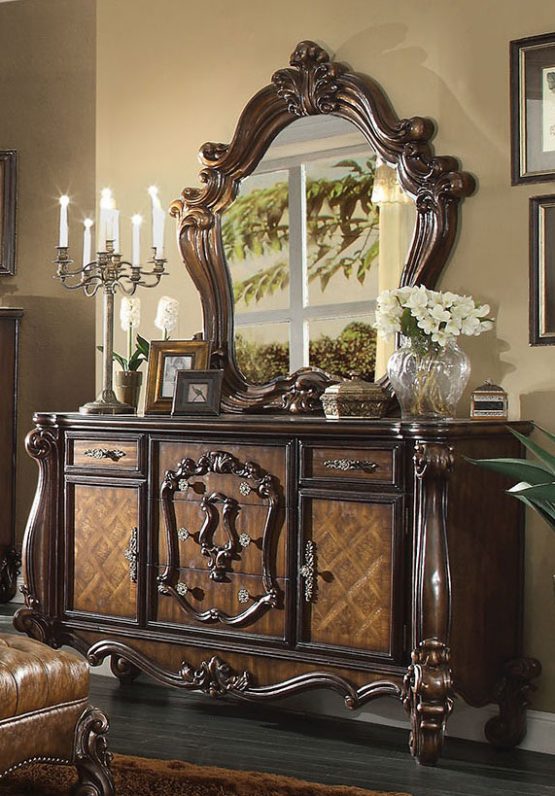 11 Piece Versailles Formal Dining Set In Cherry Oak Finish - USA ...