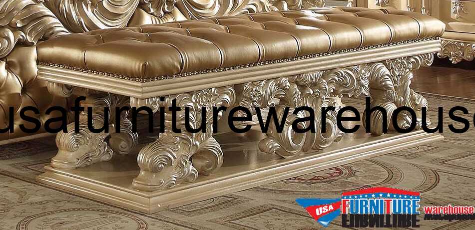 Homey Design Victorian Palace HD-7266 Bed Bench - USA Furniture Warehouse