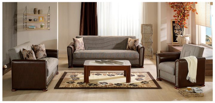 Omega Sofa Bed In Redeyef Brown - USA Furniture Warehouse