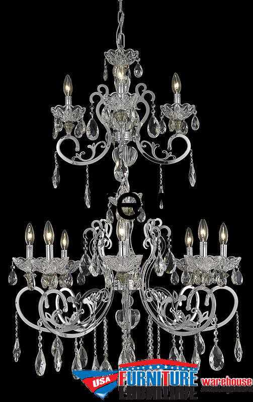Elegant Lighting 12 Lights Chandelier 1900 Century Collection - USA ...