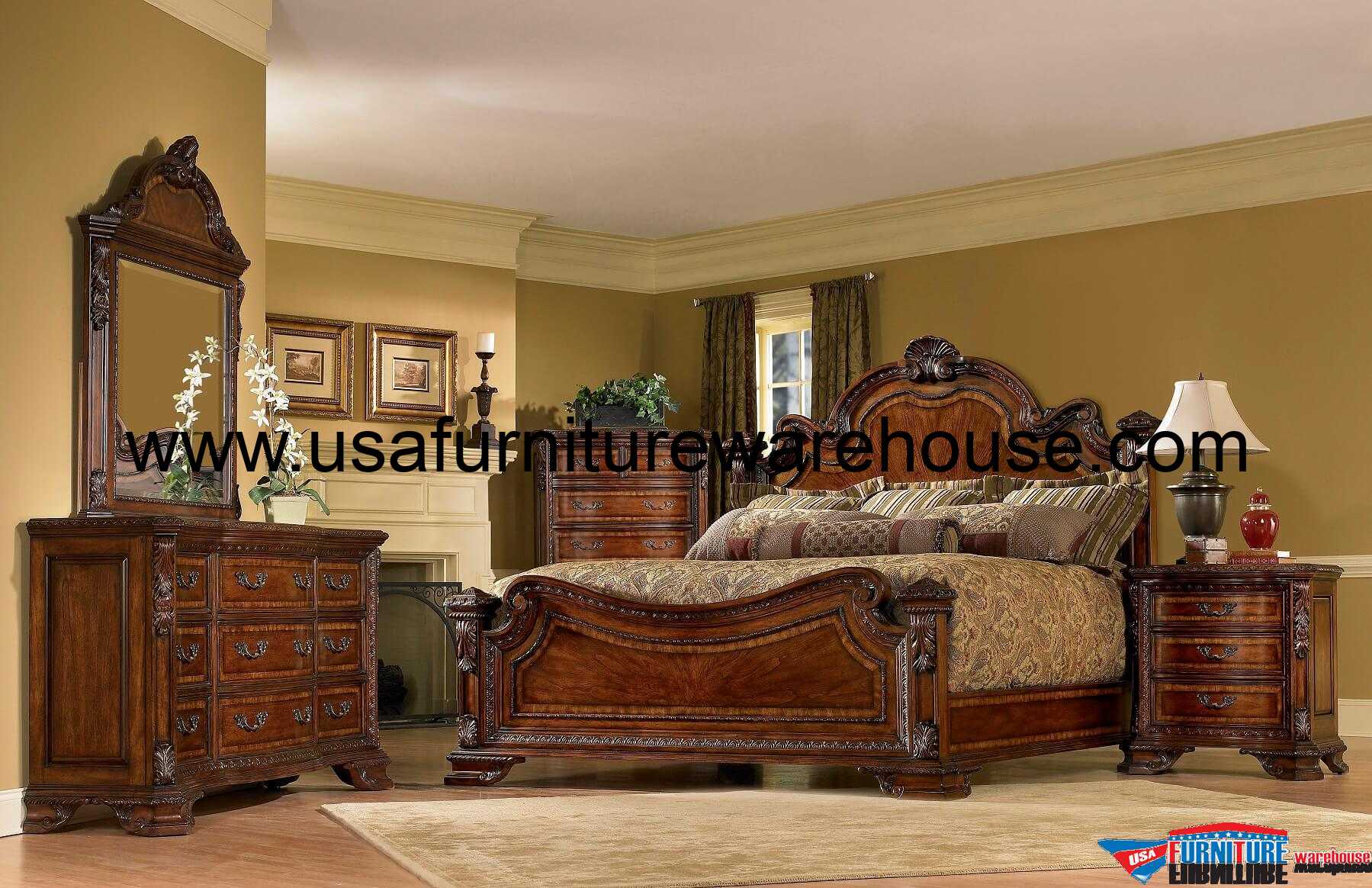 Old World Estate 4 Piece Bedroom Set