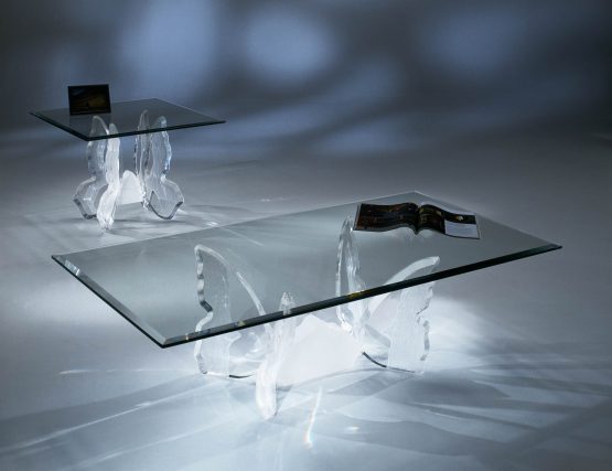 Acrylic Clear Legend Swan Rectangular Dining Table With Glass Top - USA ...