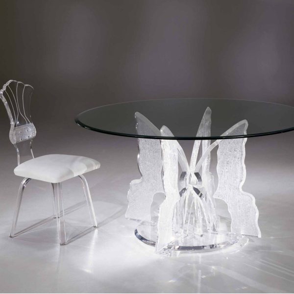 Acrylic Clear Butterfly Coffee Table With Glass Top - USA Furniture ...