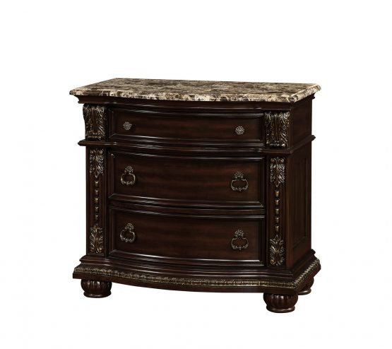 4 Piece Fromberg Sleigh Bedroom Set Brown Cherry - USA Furniture Warehouse