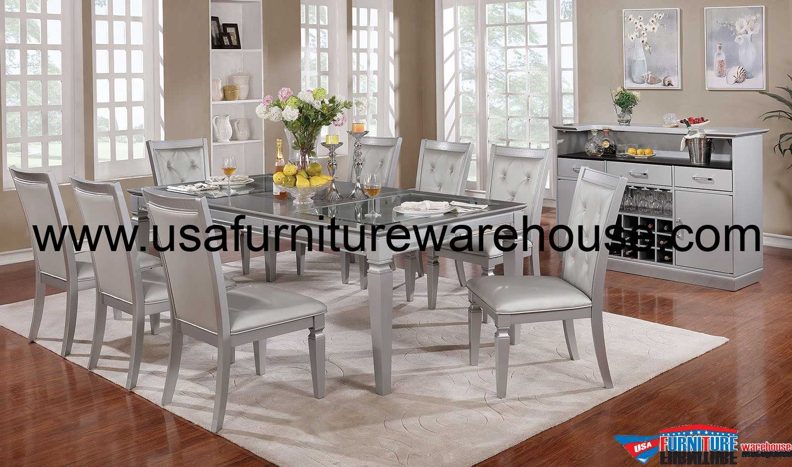 Alena Contemporary Dining Set - USA Furniture Warehouse
