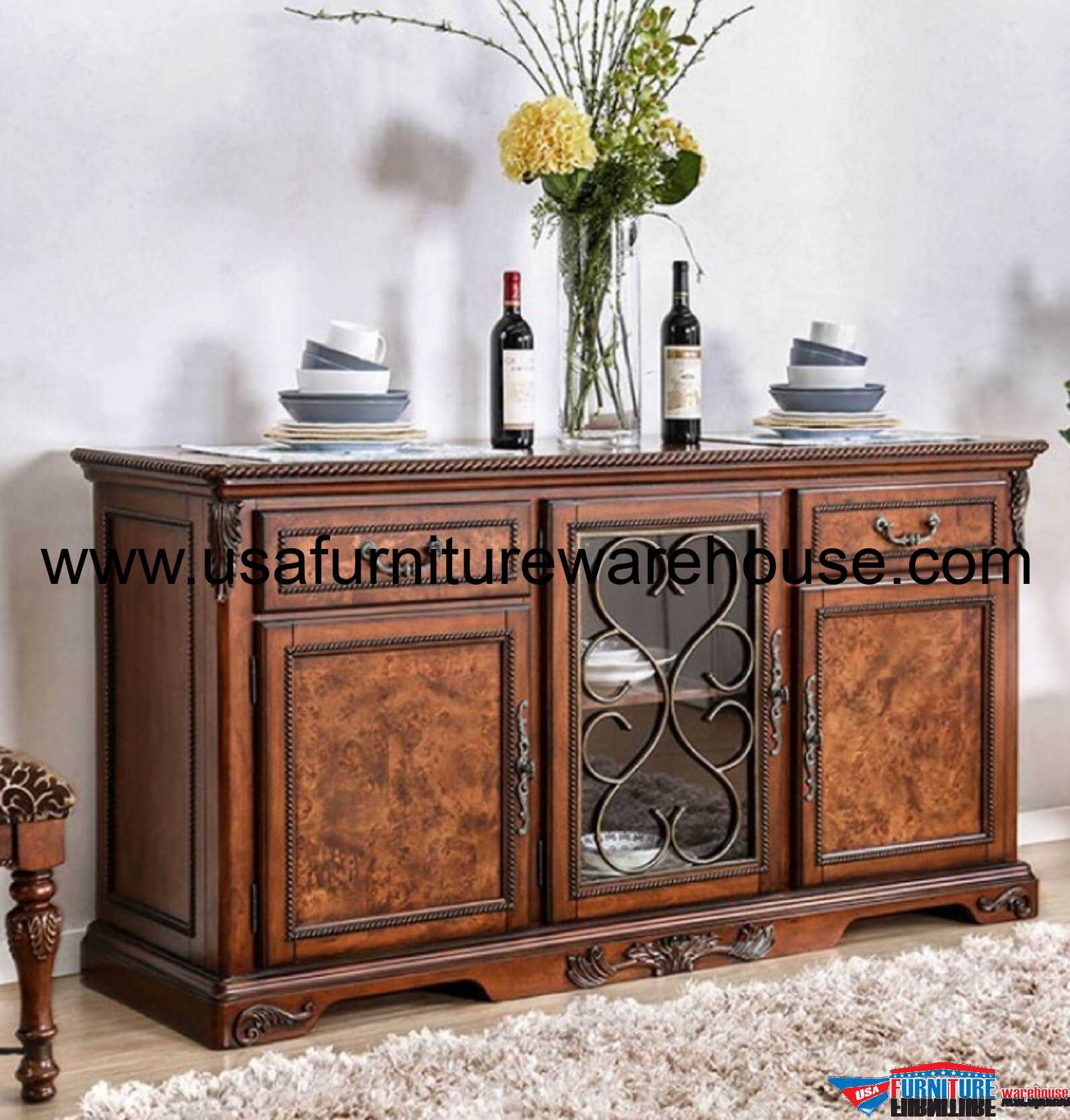 Lucie 3 Door Buffet - USA Furniture Warehouse