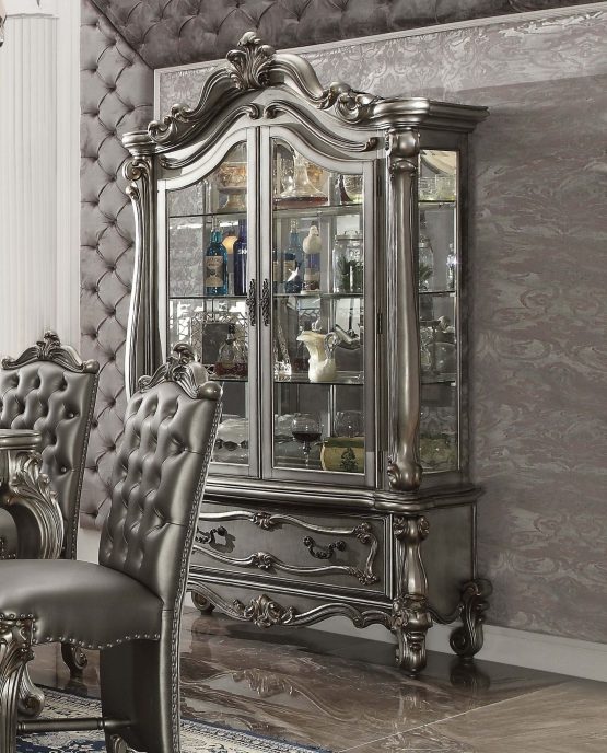 Acme Versailles Antique Platinum Entertainment Center - USA Furniture ...
