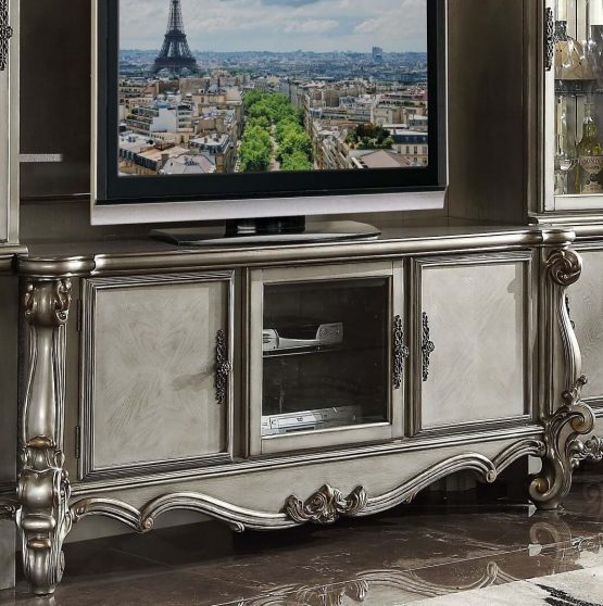 Acme Versailles Antique Platinum Entertainment Center - USA Furniture ...