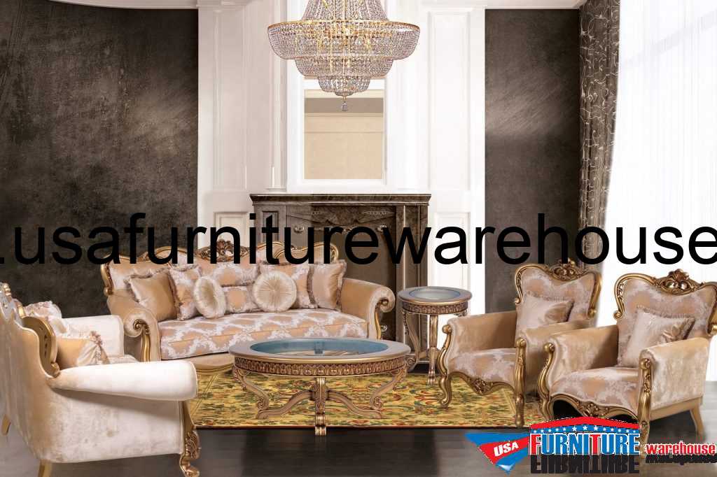 European Furniture Cleopatra Luxury Sofa Set - USA Furniture Warehouse