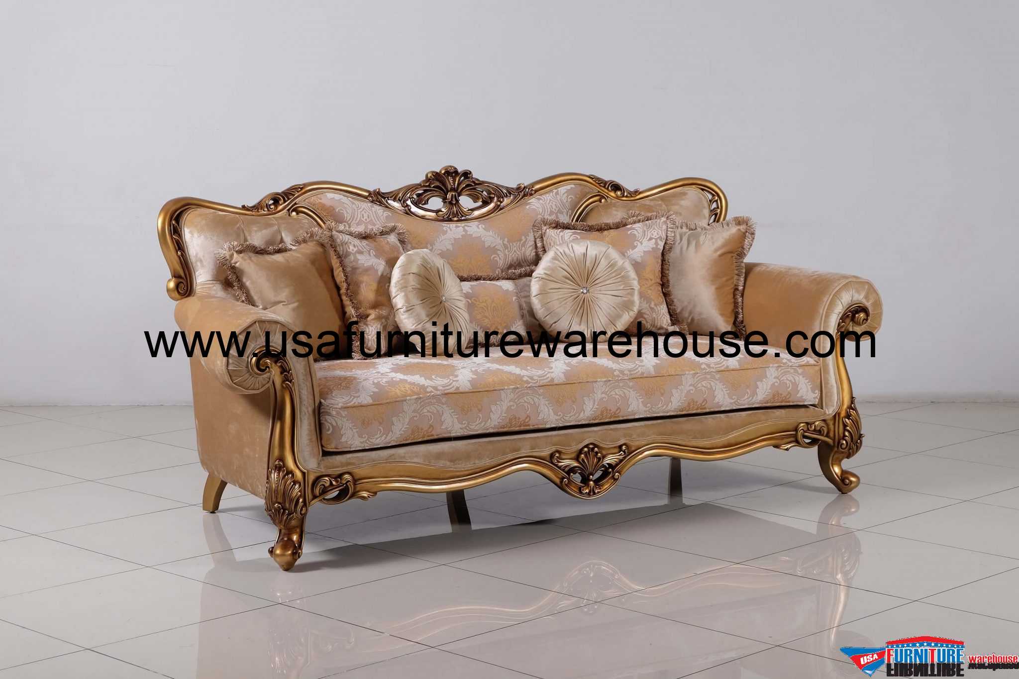 European Furniture Cleopatra Luxury Sofa - USA Furniture Warehouse