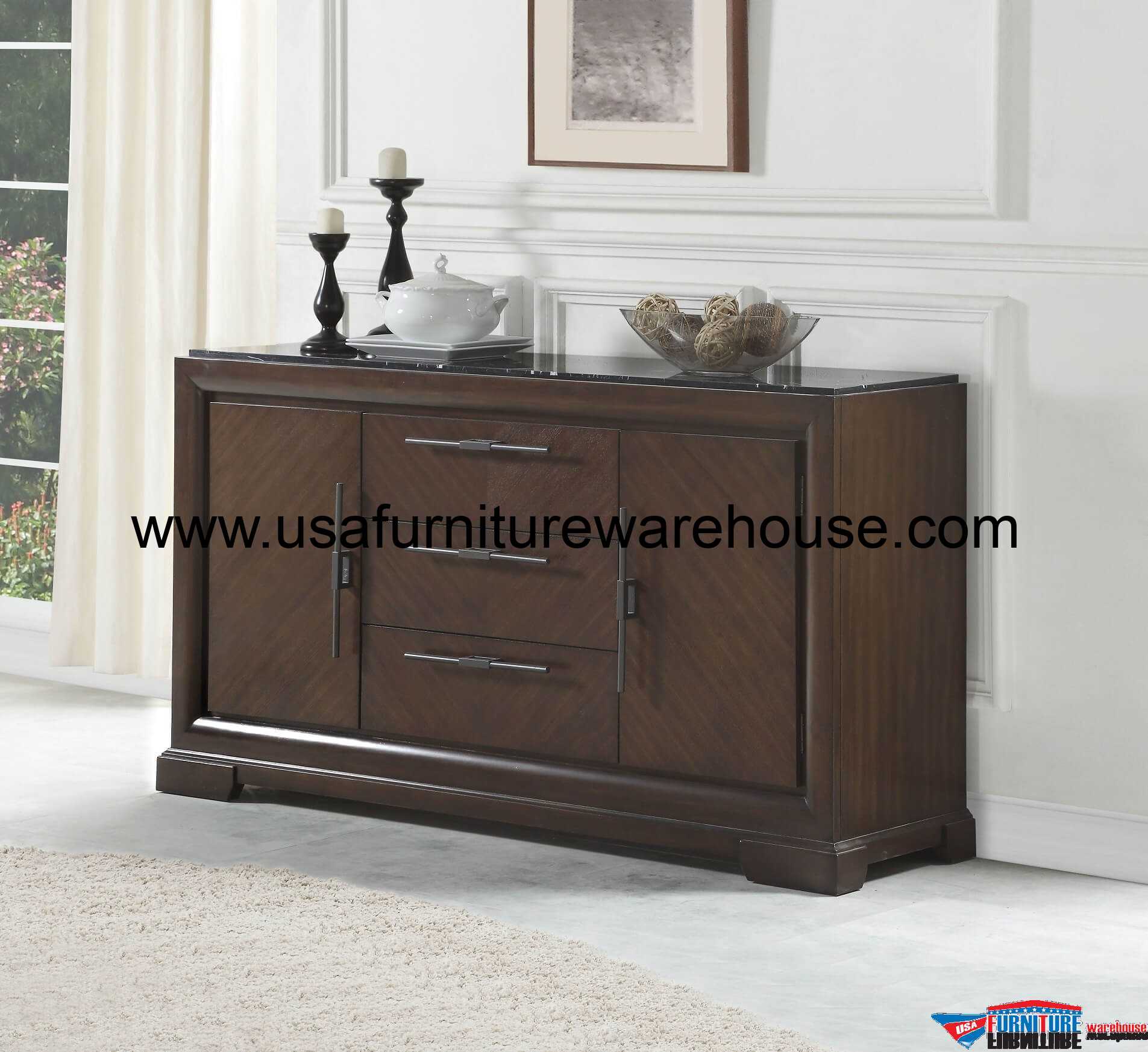 Selma 2 Door Server - USA Furniture Warehouse