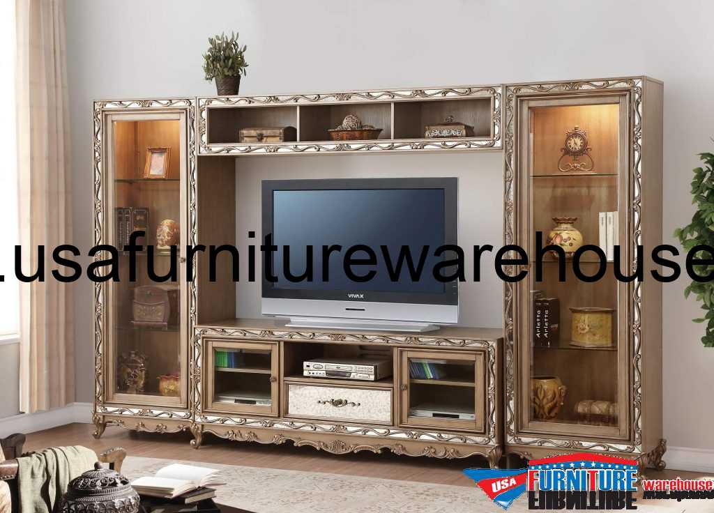 Orianne Mirrored Entertainment Center - USA Furniture Warehouse
