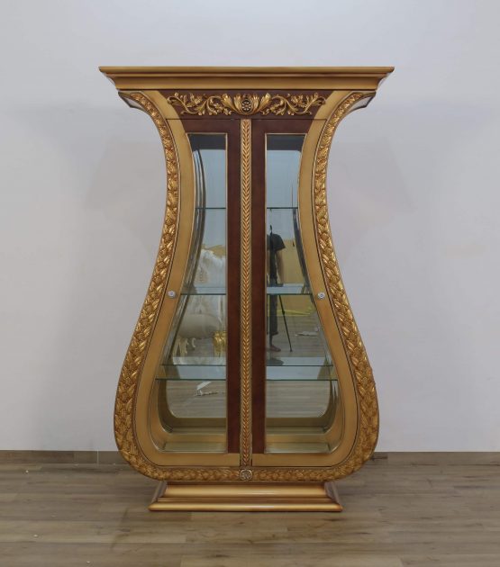 Acme Vendome Curio Cabinet in Cherry Finish 62023 - USA Furniture Warehouse