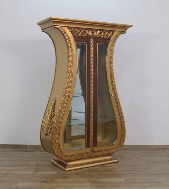 Acme Dresden Curio In Cherry Finish 12158 - USA Furniture Warehouse