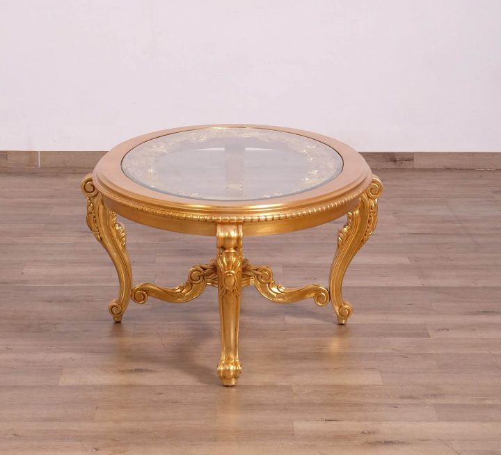 European Furniture Bellagio II Gold Oval Coffee Table - USA Furniture ...