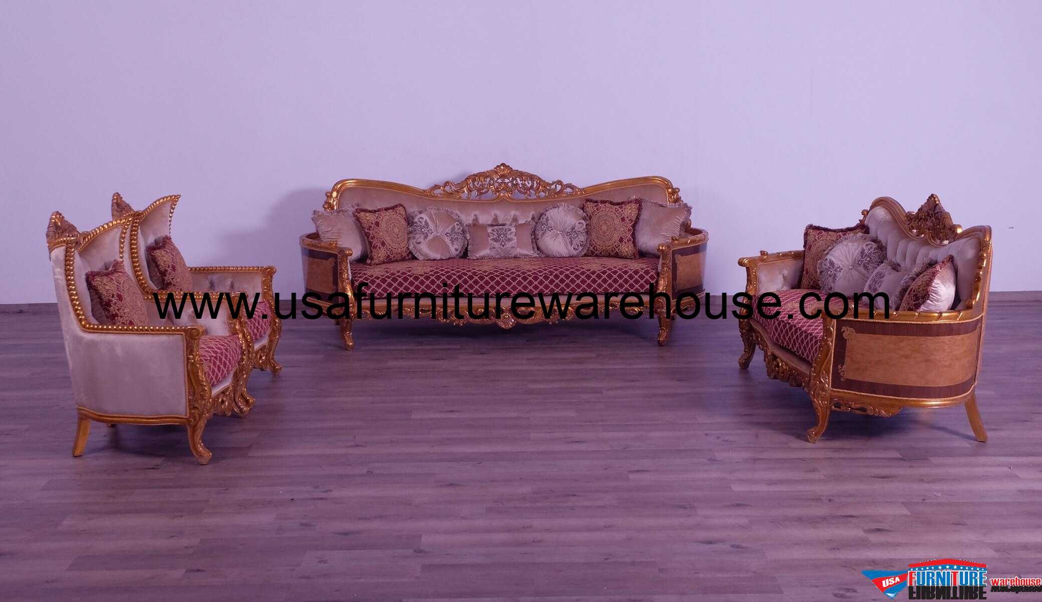 European Furniture Modigliani Sofa Set - USA Furniture Warehouse