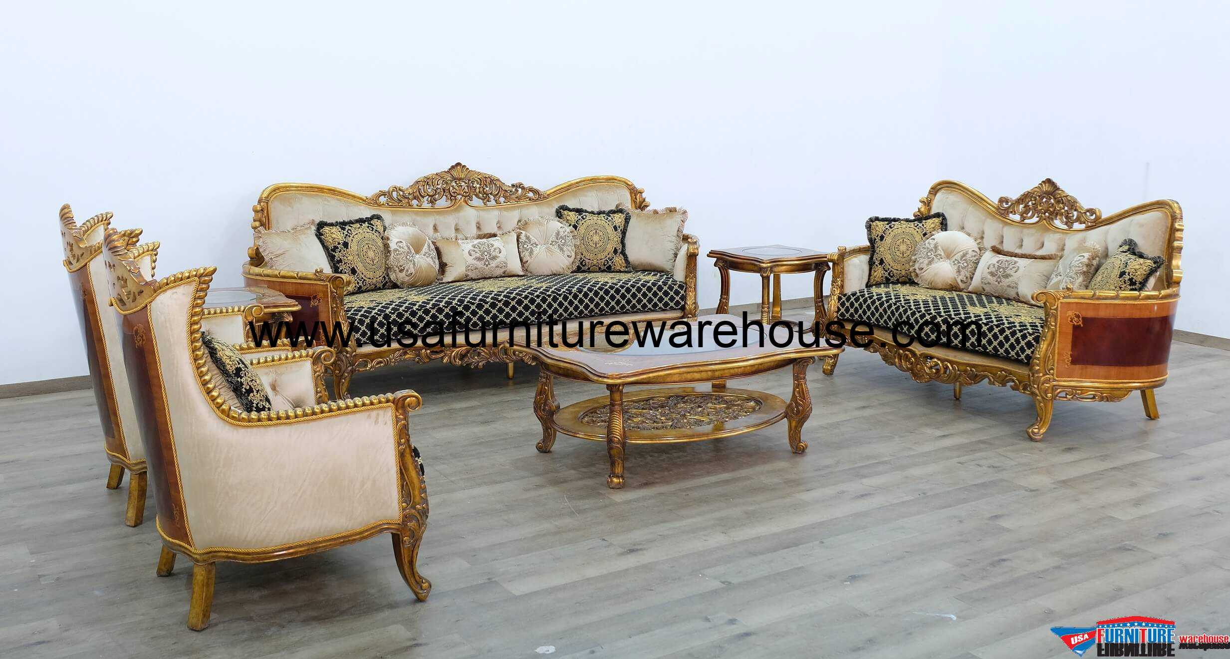 3 Pieces European Furniture Maggiolini III Sofa Set - USA Furniture ...