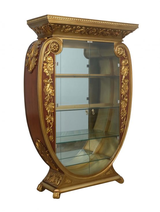 Acme Vendome Curio Cabinet in Cherry Finish 62023 - USA Furniture Warehouse